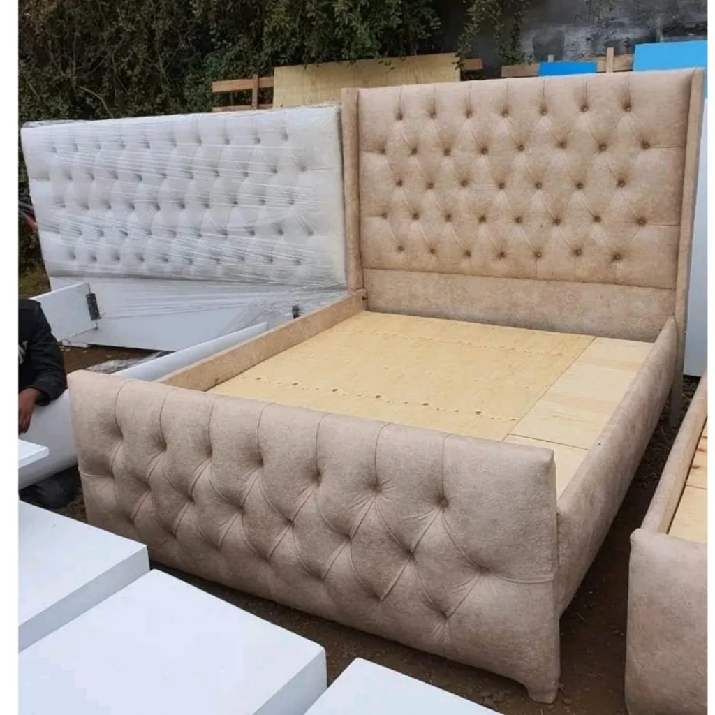 Canberra 5 by 6 Beige chester bed – Liberty Furniture